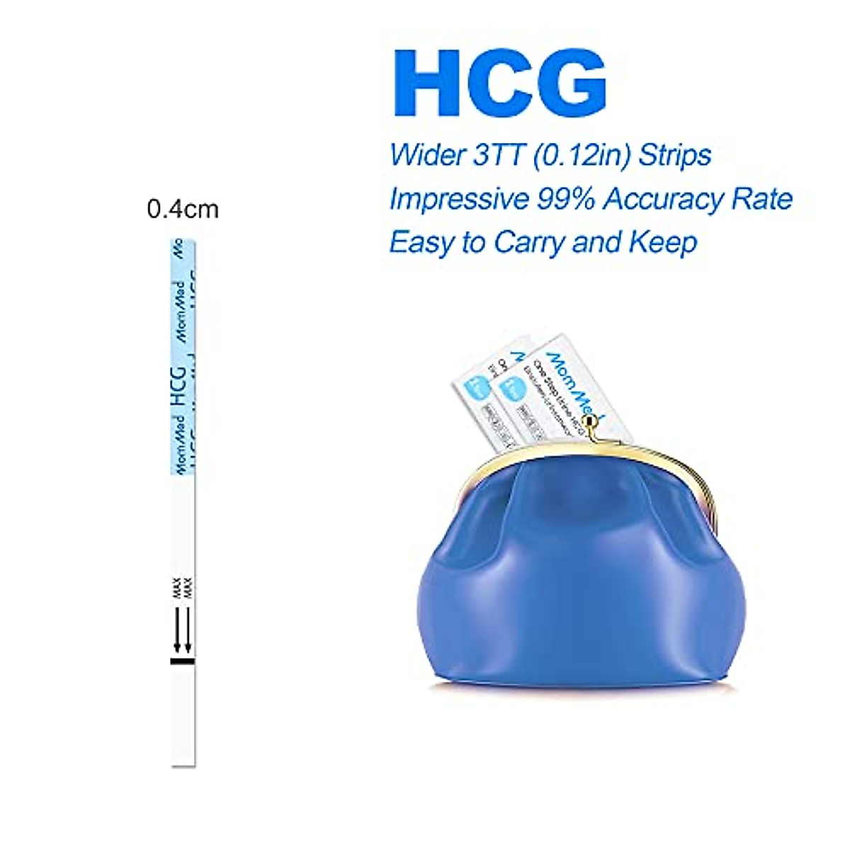 MomMed Pregnancy Test, 20-Count Pregnancy Test Strips, HCG Test Strips Pregnancy with 20 Urine Cups, Over 99% Accurate Early Detection of Pregnancy, Early Pregnancy Tests, Pregnancy Test Kit