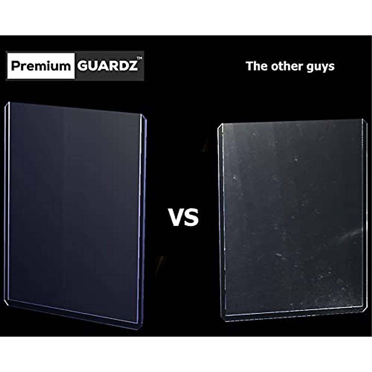 Premium Ultra Clear 3x4 Top Loaders for Cards and Soft Sleeves, Made for Standard Sized 35pt Collectible Cards, Set Includes 100 Toploaders and 100 Penny Sleeves | Premium Guardz