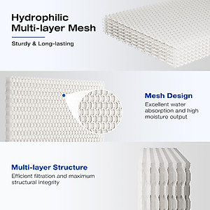 Fil-fresh MD1-0034 Replacement Humidifier Wick, Replacement Filter Compatible with Vornado Evaporative Humidifier Evap40, Evap2, EV100, EV200, EVDC300, EVDC500, High Moisture Output, 4-Pack