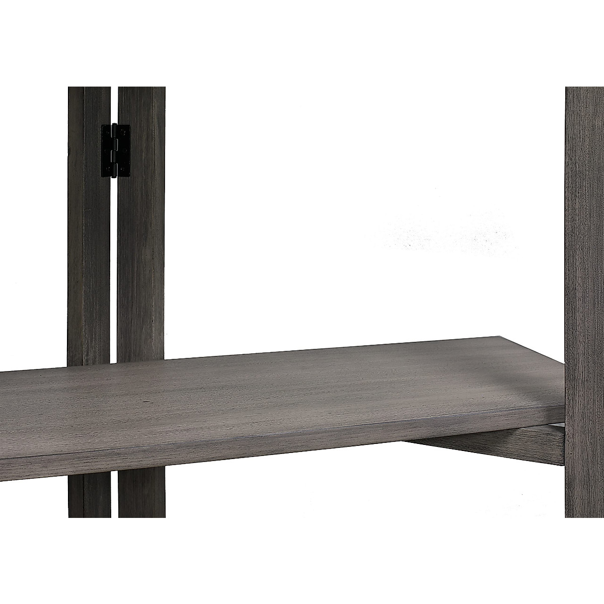 Martin Furniture Woodford Solid Wood Bookcase, Storage Space, Living Room Divider, Book Shelves, Gray