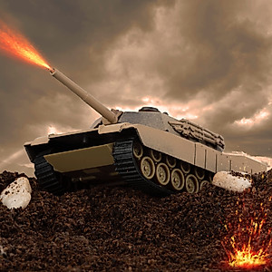 Gresdent WW2 Army Tank and Army Men Toys Playset,2 US M1A2 Tank Models and 10 Toy Soldiers for Kids Boys