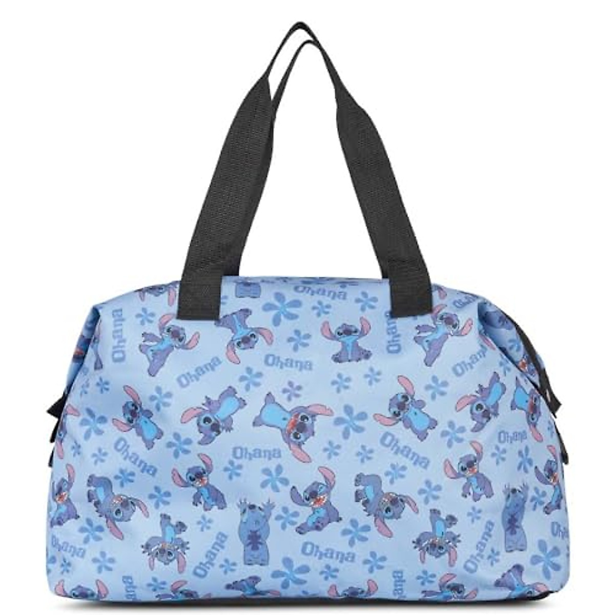 Disney Tote Duffel Bag Stitch Blue All Over Print Weekender Travel (Stitch Blue)