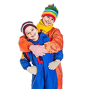 2 Pairs Kids Fleece Gloves Polar Full Finger Winter Warm Gloves Cold Weather Mittens for Boy Girl (Light Pink, Beige, Small, 4-7 Years)