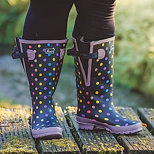 Jileon Extra Wide Calf Rain Boots - Ideal for Wide Feet, Ankles & Calves - Fit 16 to 23” Calves - Durable & Waterproof