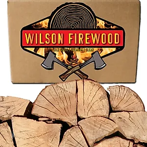 Wilson Cherry Split Firewood - Seasoned Natural Kiln Dried Fireplace, Fire Pit, Bonfire Logs (Regular)
