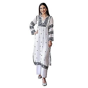Elina fashion Indian Readymade Stitched Kurti for Womens With Pant | Rayon Embroidered Kurta Kurtis