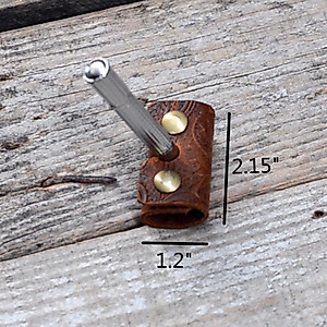 JJNUSA Handmade Old Fashioned Minimalist Sleeve Travel Pouch Leather Safety Double Edge Razor Case, Men's Shaving Razor Travel Cover 02