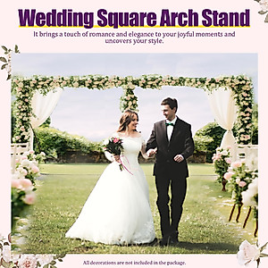 10 X 20 FT Heavy Duty Backdrop Stand Pipe Kit with Base, Rectangular Adjustable Backdrop Stand for Wedding Birthday Party Photo Booth Background Photography Exhibition Decoration