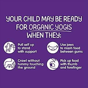 Happy Baby Organics Baby Snacks, Yogis, Freeze Dried Yogurt & Fruit Snacks, Gluten Free Snack for Babies 9+ Months, Mixed Berry, 1 Ounce (Pack of 1)