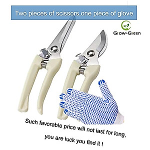 RooTrimmer pack Garden Flower Scissors,Lightweight Hand Pruners Make Cut Smooth & Clean,Premium Plant Shears,Powerful Trimmer Applied to Flowers,Branches and Leaves