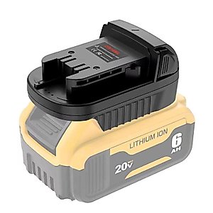 Zltoolpart Adapter for DeWalt to Milwaukee Battery, for 20V 60V DeWalt Lithium Battery to 18V Milwaukee M18 Lithium Battery (Adapter only)