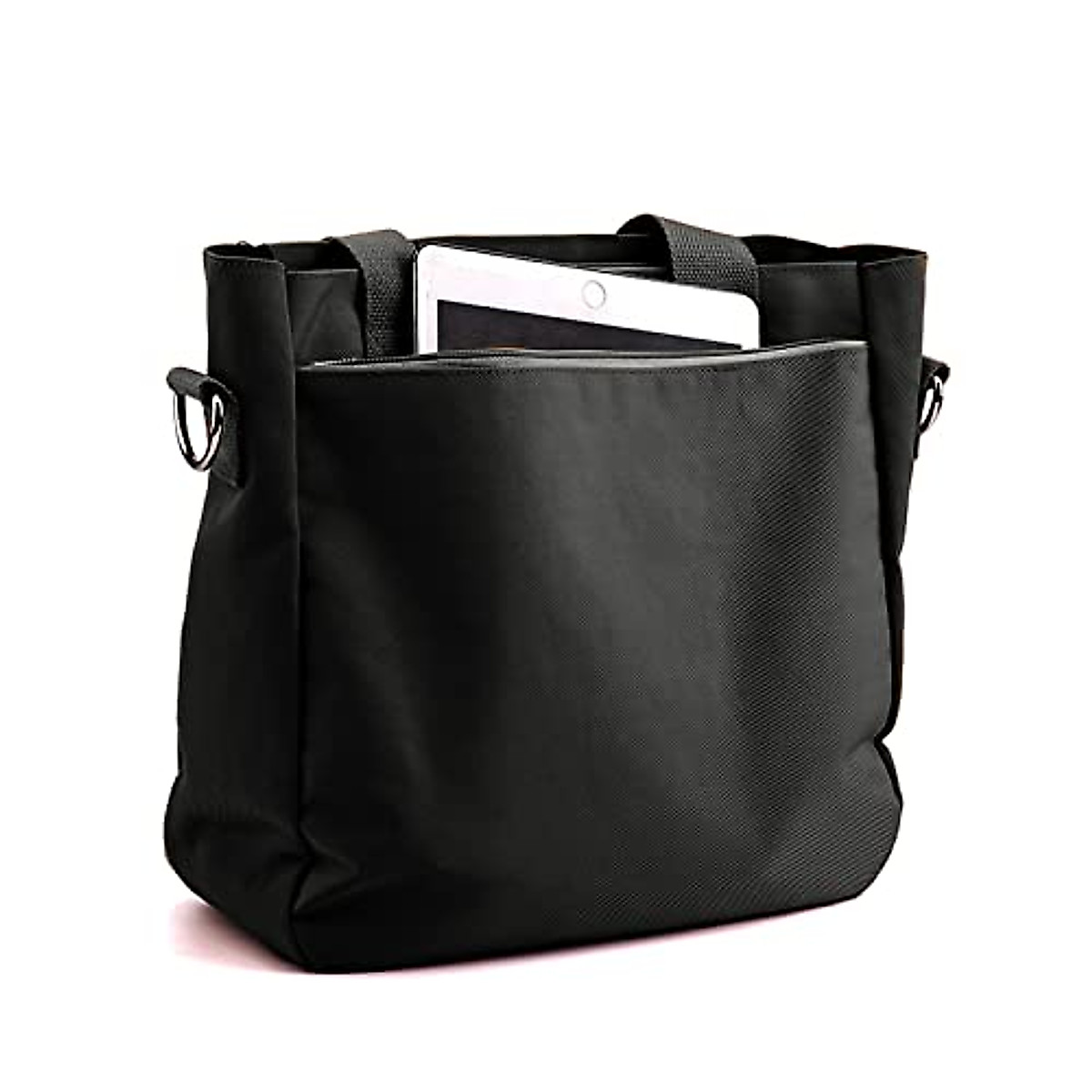 Blostirno Women&#039;s Casual Tote Shoulder Crossbody Bag Large Capacity Nylon Top Handle Daily Handbag Purse Work Bags Black