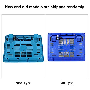 Cooling Pad, Low Noise Laptop Cooler Super Quiet Fans , Builtin Big Fan (Diameter130 x 20mm) with blue LEDs, Fits for Laptop Cooler Pad Base(Blue)