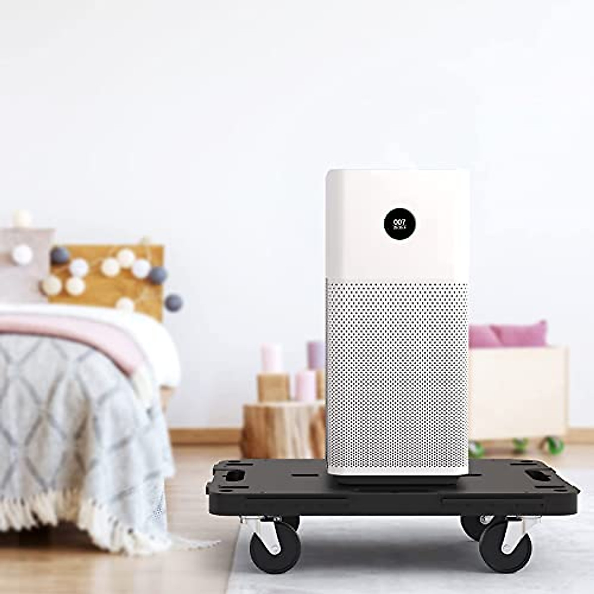 Goplus Moving Dolly, Heavy Duty Furniture Rolling Mover with 4 Wheels for Piano Heavy Items Appliance, Interlocking System, 500 lbs Weight Capacity, 23” x 15” (L x W) (1)