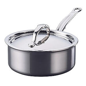 Hestan - NanoBond Collection - Titanium Stainless Steel 2-Quart Sauce Pan with Lid - Toxin, PFAS, & Chemical Free Clean Cookware, Induction Cooktop Compatible