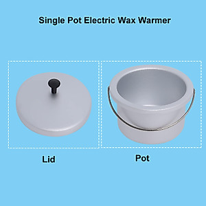 Single Electric Wax Heater Paraffin Warmer Machine Pots Waxing Hair Removal Removing Salon Hot SPA Body with Wood Craft Sticks