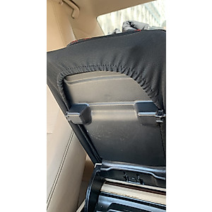 Black Center Console Lid Middle Seat Armrest Cover for Ford F150 F-150 F250 F-250 F350 F-350 F450 F-450 Super Duty XL XLT Pickup Truck only fits Have 40/20/40 Front Seat