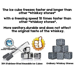 Whiskey Decanter Set,Globe Decanter,Whiskey Gifts for Men Husband Him Boyfriend Dad Women,with 2 Glasses,Beads,4 Ice Cubes,Tong & Funnel,Beverage Drink Dispenser,for Whisky,Liquor,Wine,Brandy,Cognac