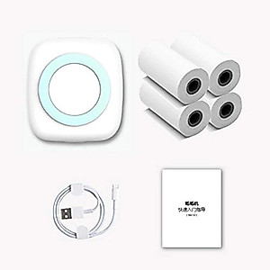 XXXDXDP Mini Portable Thermal Printer Paper Photo Pocket Thermal Printer 57mm Pos Printing Android iOS Printers (Color : 4 Printing Paper Pink)