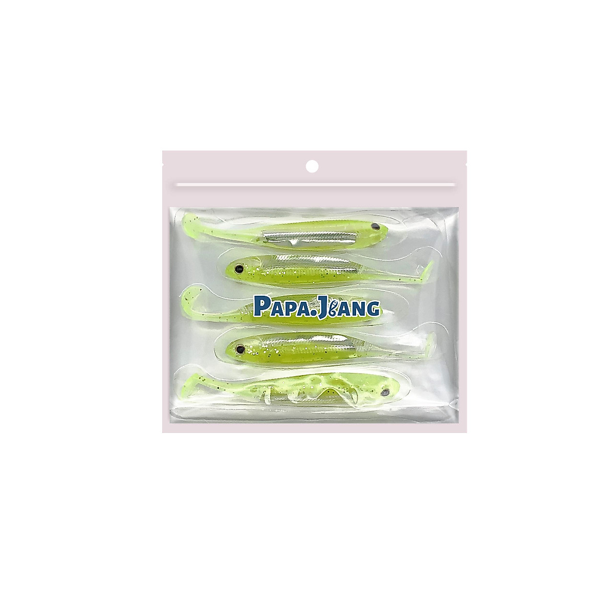 Papa.Jiang Soft Fishing Lure, Artificial Lure Swimbaits, Wiggle Paddle Tail, Multiple Color Available, Saltwater/Freshwater (Light Brown, 3.9'')