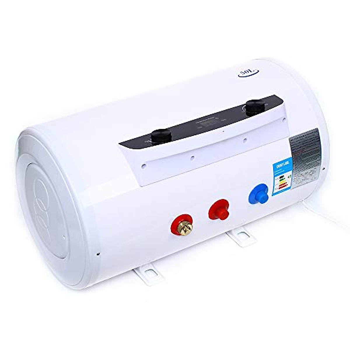 110V 2000W Electric Hot Water Heater Storage Bathroom Hot Water Heater Warmer Tank Fully Automatic Control Water Heater w/Four Safety Protection Devices Ceramic Liner for Home Hotel (50L)