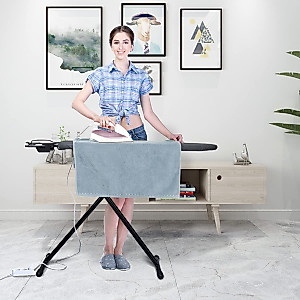 Duwee 12"x36" Ironing Board with Heat Resistant Cover and Thicken Felt Pad, Heavy Sturdy Legs