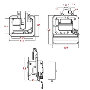 SAGEMALL Black RV Entry Door Lock with Keys - Heavy Duty Trailer Door Latch Security Lock with Longer Screws - Fits Camper, Travel Trailer, Cargo Hauler - Durable & Secure