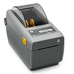 ZEBRA ZD410D Direct Thermal Only Desktop Printer - USB and USB Host, Modular Connectivity - 2.2-Inch Max Print Width, 203 DPI, 6 IPS, Monochrome Barcode Label Printer, Grey - ZD41022-D01000EZ YKGAV