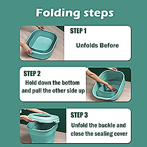 Collapsible Dog Food Storage Container, 30 Lb Pet Cat Pantry Plastic Large Containers Bin with Wheels Airtight Lids Locking Bowl, 50 Lb Kitchen Cereal Flour Sugar Rice Leakproof Sealable Dry Holder