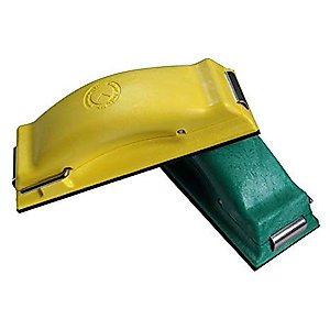 Time Shaver Tools Preppin’ Weapon Ergonomic Sanding Block, for Wet and Dry Sanding! Easy to Load, Plain Paper Sander! Green And Yellow (2 Pack)