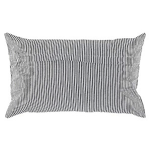 DII Throw Pillow Cover Collection Decorative Cotton Set, Black, 12x20, 4 Count