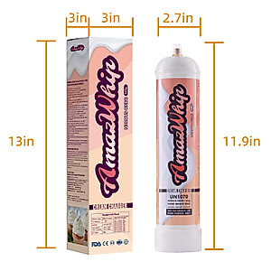 AmazWhip Cream Charger 640g 0.95L nitrous oxide tank from whipped cream(1 cylinder)