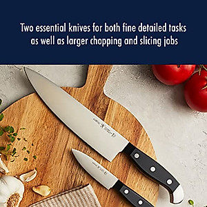 HENCKELS Statement Razor-Sharp 2-pc Chef Knife Set, German Engineered Informed by 100+ Years of Mastery, Black/Stainless Steel