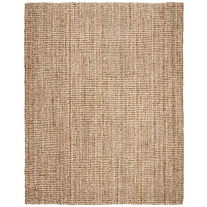 SAFAVIEH Natural Fiber Collection 9' x 12' Natural NF447A Handmade Chunky Textured Premium Jute 0.75-inch Thick Area Rug
