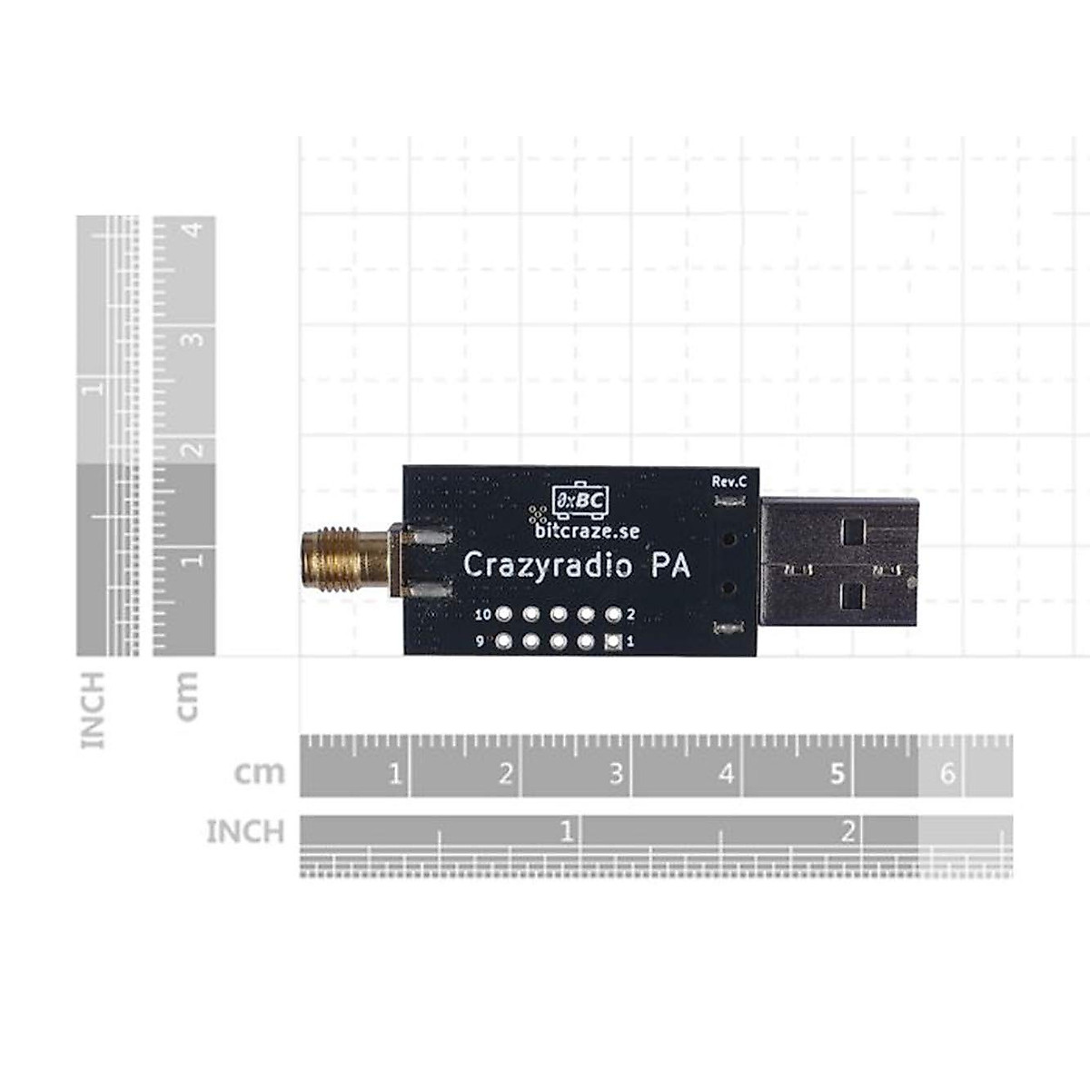 Crazyradio PA - Long Range 2.4Ghz USB Radio Dongle With Antenna - DIY Maker Open Source BOOOLE