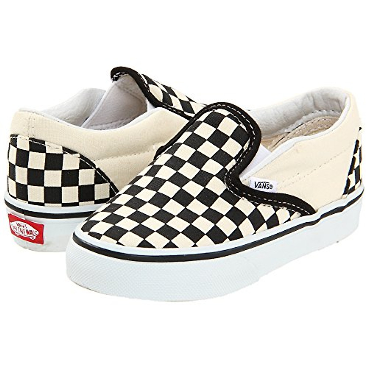 Vans Unisex Baby Classic Slip-On - Black/White Checkerboard Size 9 Toddler