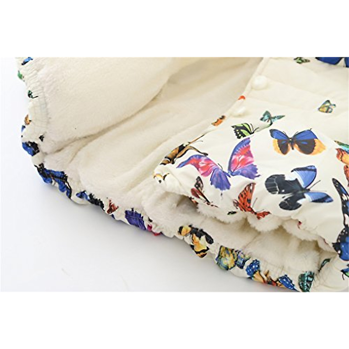 MINKIDFASHION Baby Girls Winter Autumn Warm Butterfly Jacket Coat (3T, Beige)