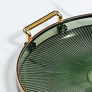 KESOTO Serving Tray, with Handles Platters for Party Dressing Room Kitchen Decoration Storage, Green