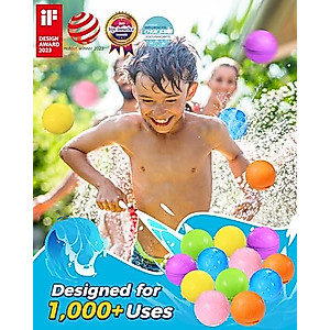 Tlitlimom Reusable Water Splash Balloon, 1 Count, Outdoor, Unisex, Suitable for Swimming Pool, Beach, Park, Yard, No Clean Hassle, Easy to Fill, Mesh Bag Included, Unique Design