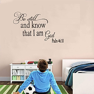 Summerjokes Be Still and Know That I AM GOD Funny Inspiring Wall Sticker Decal Vinyl Sticker, Believe in Family Living Room Kitchen Bedroom Work Office Cafe Library Art Wall Decoration