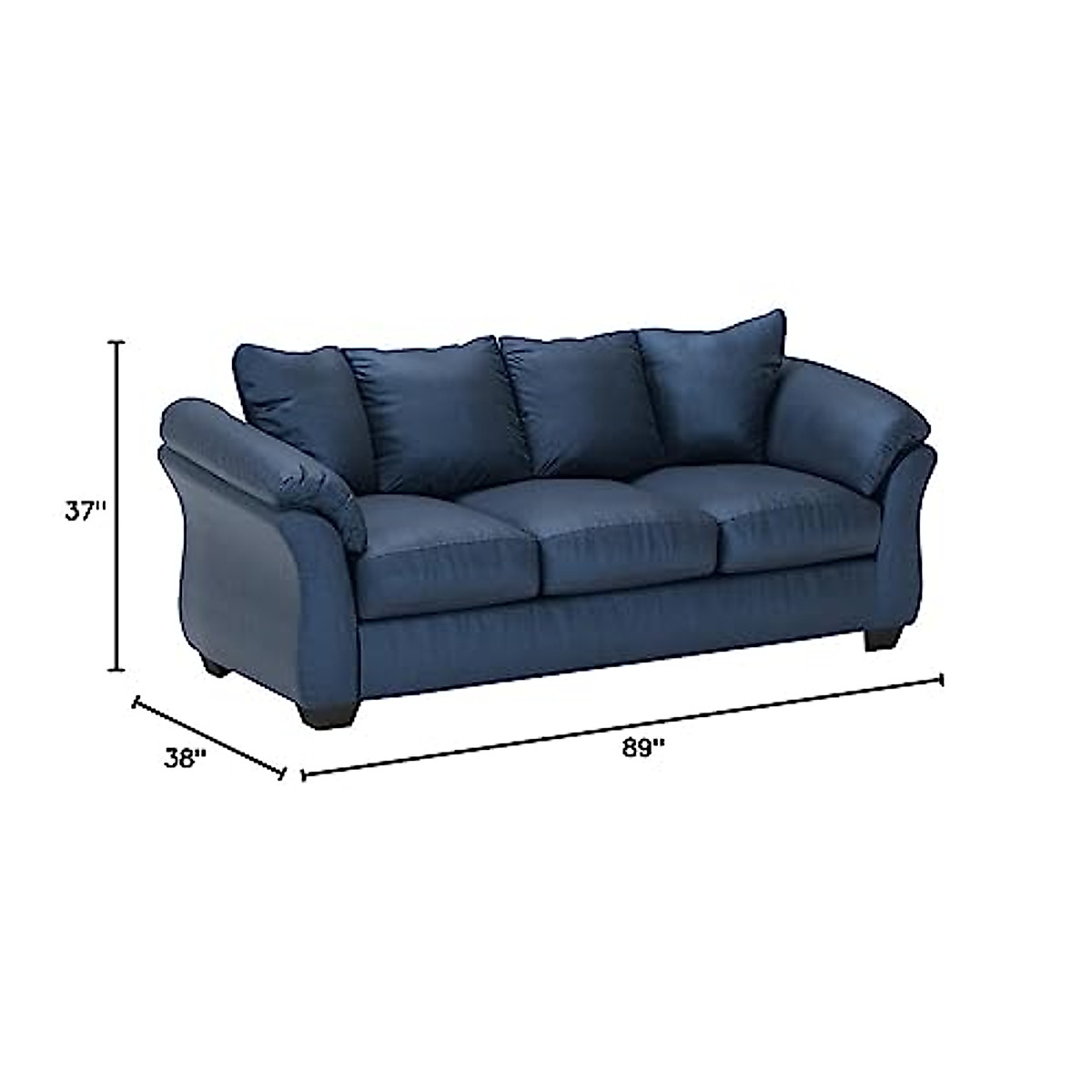 Signature Design by Ashley Darcy Casual Plush Sofa, Dark Blue