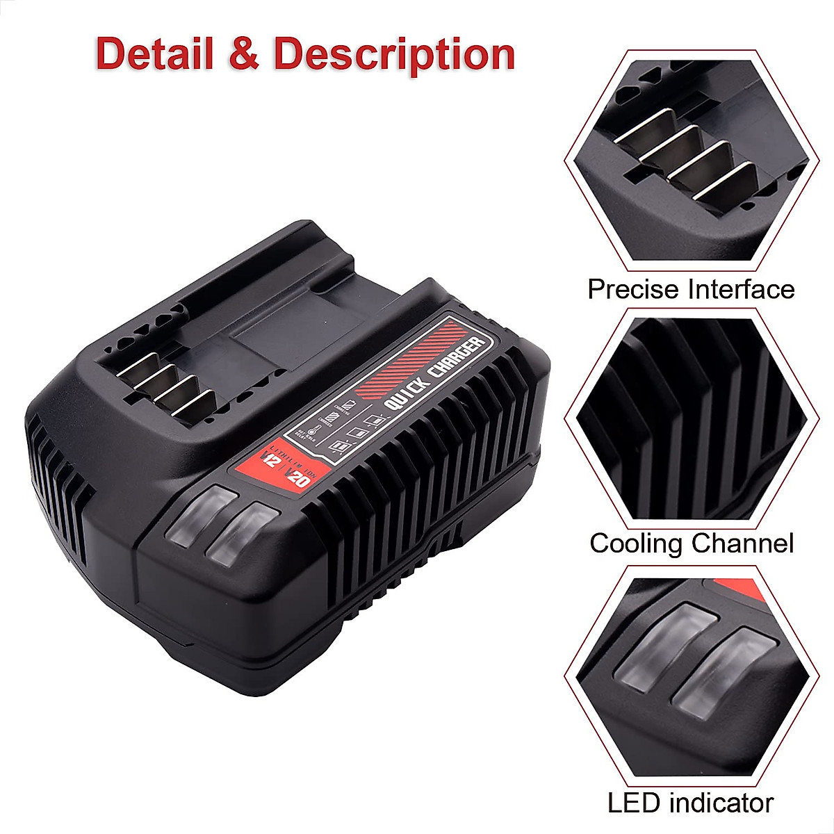20V Max Battery Charger Replacement for Craftsman CMCB104,Compatible with Lithium Batteries CMCB101 CMCB204 CMCB202 CMCB201 CMCB209 CMCB205 CMCB102 CMCB100 (CMCB104)