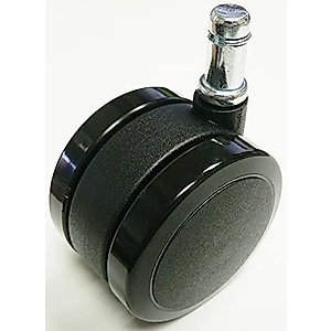 Oajen 2-3/8" 60mm casters Compatible for Chairs Made by Herman Miller Aeron Setu Mirr, Twin Soft Wheel Caster, Furniture Wheel, 7/16" x 7/8" 11mm x 22mm Grip Ring, Won't Damage Hardwood Floor, 5 Pack