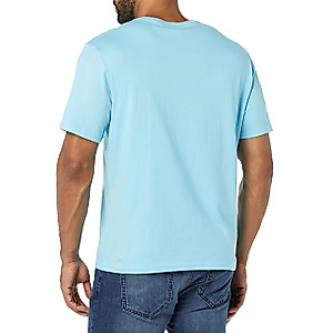 Amazon Essentials Men's Slim-Fit Short-Sleeve Crewneck Pocket T-Shirt, Pack of 2, Light Blue, X-Large