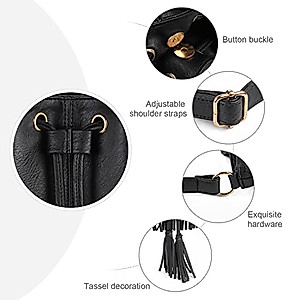 Lanpet Women Fringed Tassel Cross Body Bag Leisure Boho Bucket Shoulder Bag