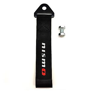 DWL Tow Strap JDM - Sports Racing Trailer Belt Personalized Traction Rope Hook for Front or Rear Bumper (B), Medium