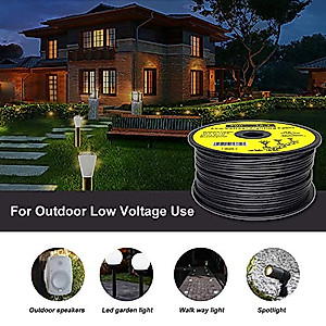 FIRMERST 16/2 Low Voltage Landscape Wire Outdoor Lighting Cable UL Listed 200 Feet
