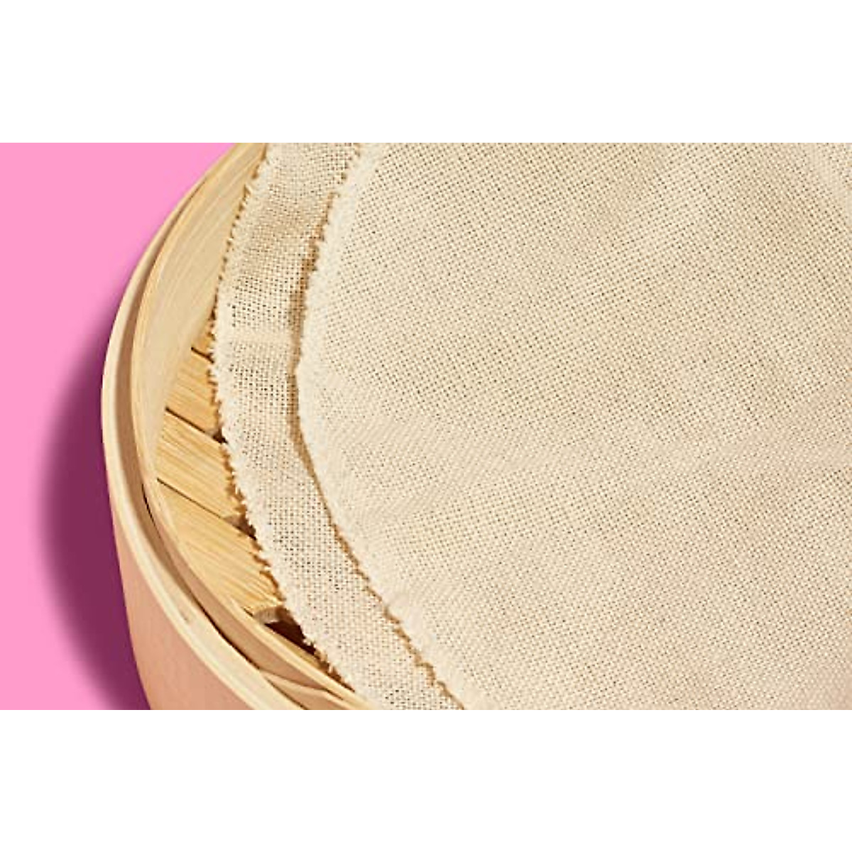 Reishunger Bamboo Steamer Handmade Basket, Traditional 2-Tier Design - 10 Inch - for Dumplings, Rice, Dim Sum, Vegetables, Fish and Meat - Incl. 2 Cotton Cloths