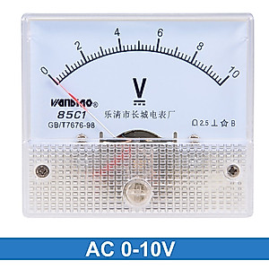 uxcell DC 0-10V Analog Panel Voltage Gauge Volt Meter 85C1 1.5% Error Margin