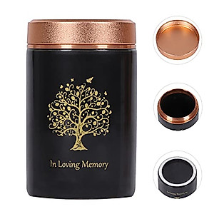 Small Urn for Human Ashes - 3'' Tree of Life Handicrafted Urn - Beautiful Tiny Keepsake Urns - Mini Urn Made of Ceramic - Hold 5 Cubic Inches of Ashes